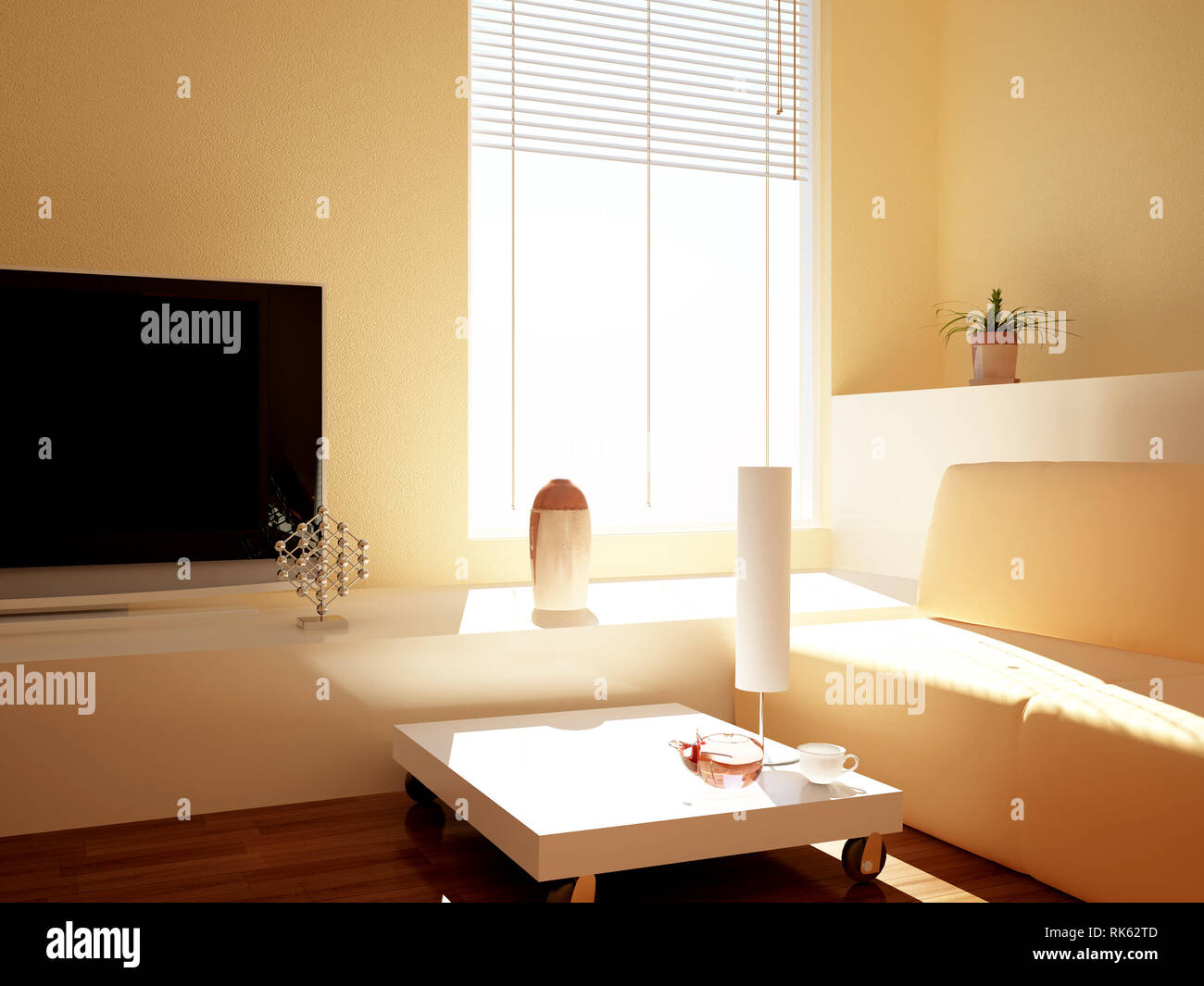 High resolution image interior. 3d illustration modern interior. Living ...