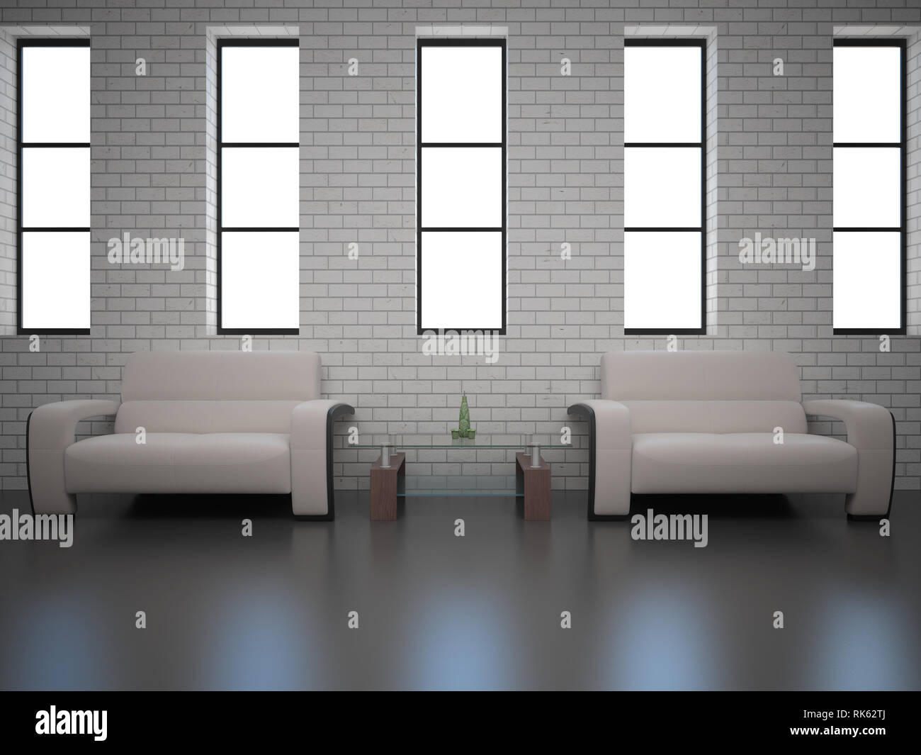 High resolution image interior. 3d illustration modern interior. Living ...