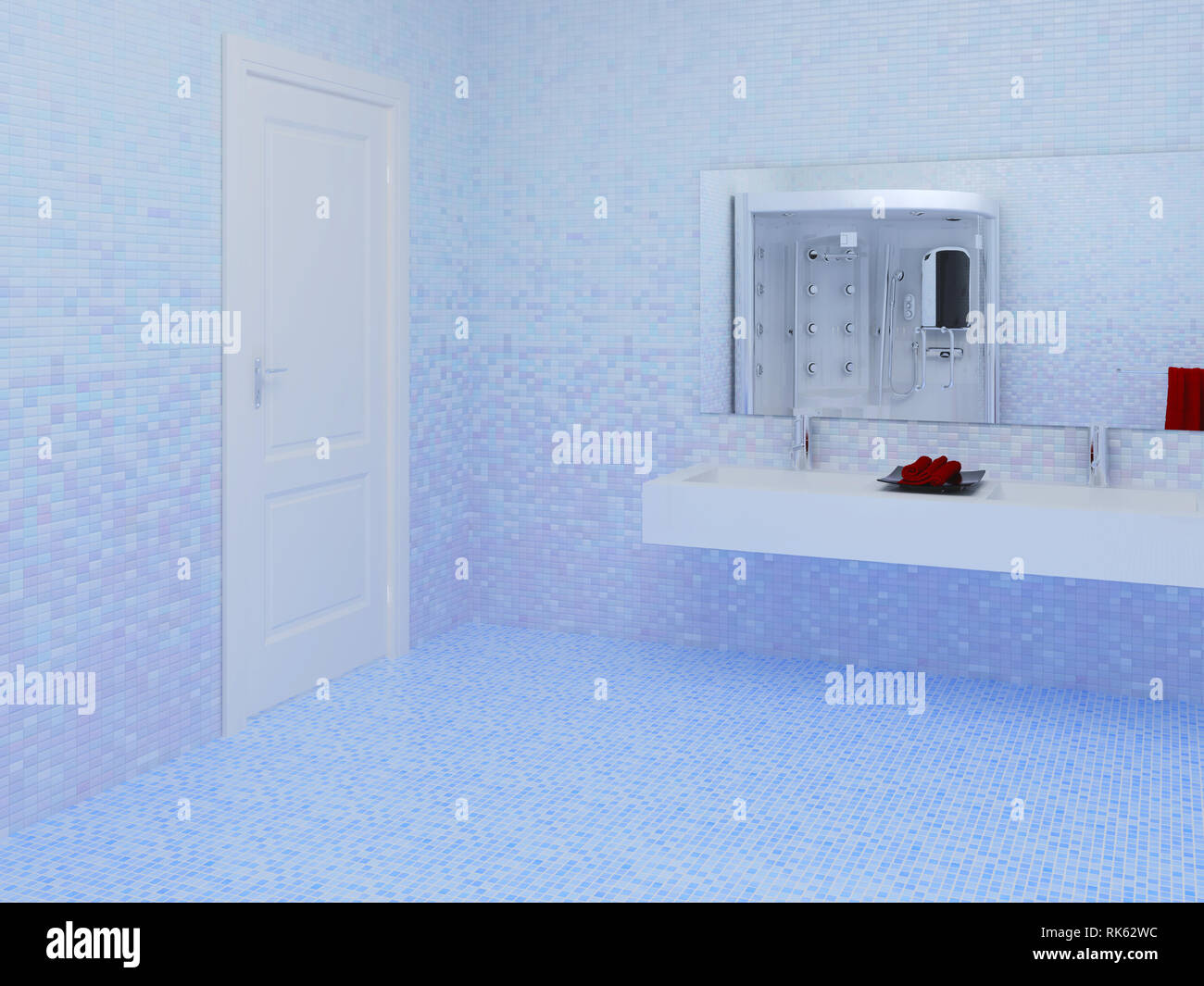 High resolution image interior. A bathroom in modern style. 3d ...
