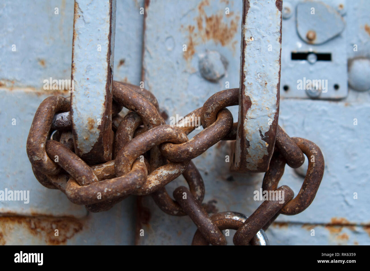High resolution image. High resolution image. The metal door is closed ...