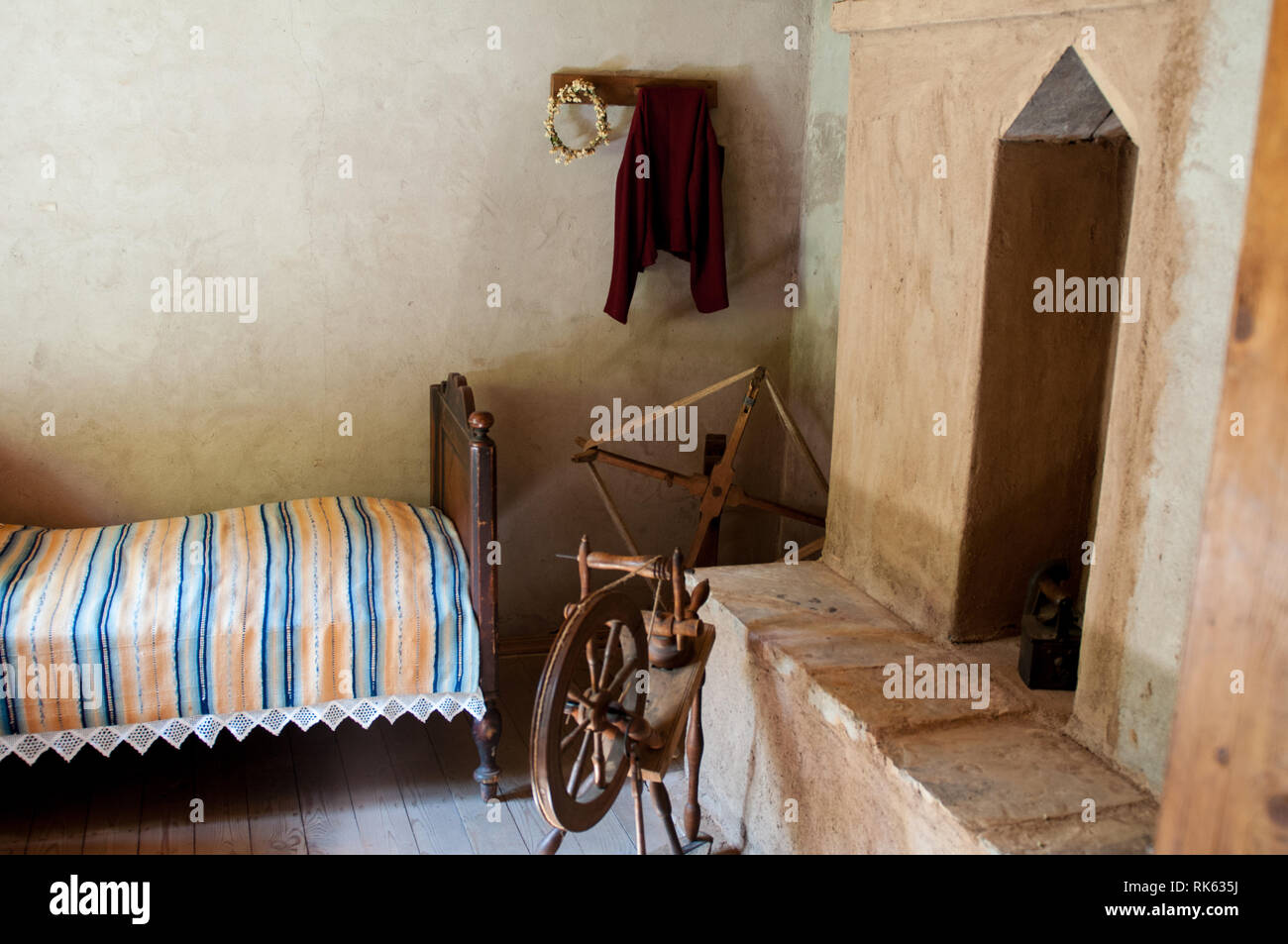 The interior of an old rural house Stock Photo - Alamy