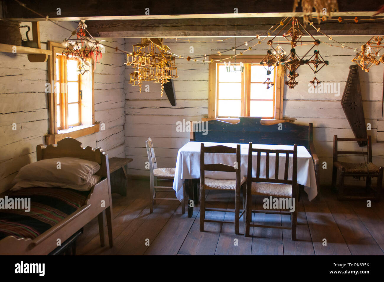 The interior of an old rural house Stock Photo - Alamy