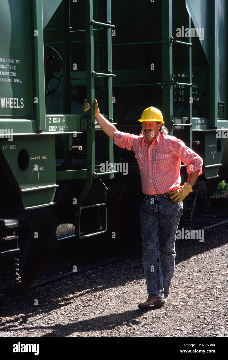 Freight train worker usa hi-res stock photography and images - Alamy