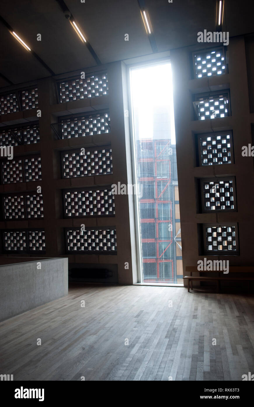 Windows from the inside of Tate Modern art gallery in London Stock ...