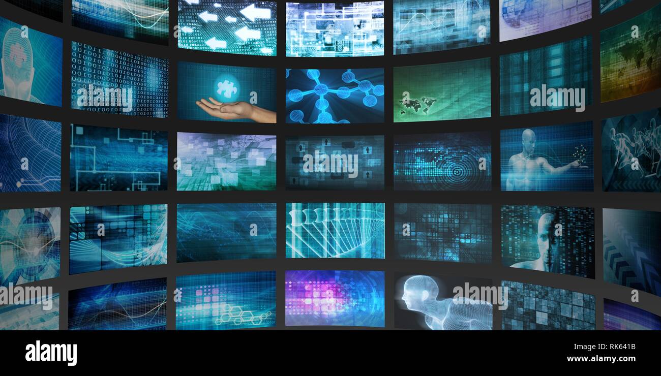 Multimedia Technology Digital Devices Information Concept Stock Photo ...