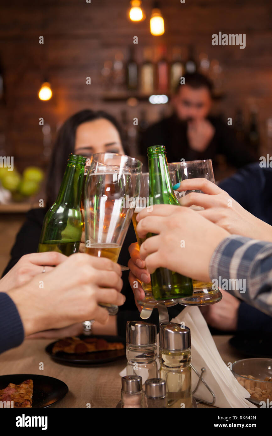 Person making a toast to group hi-res stock photography and images - Alamy