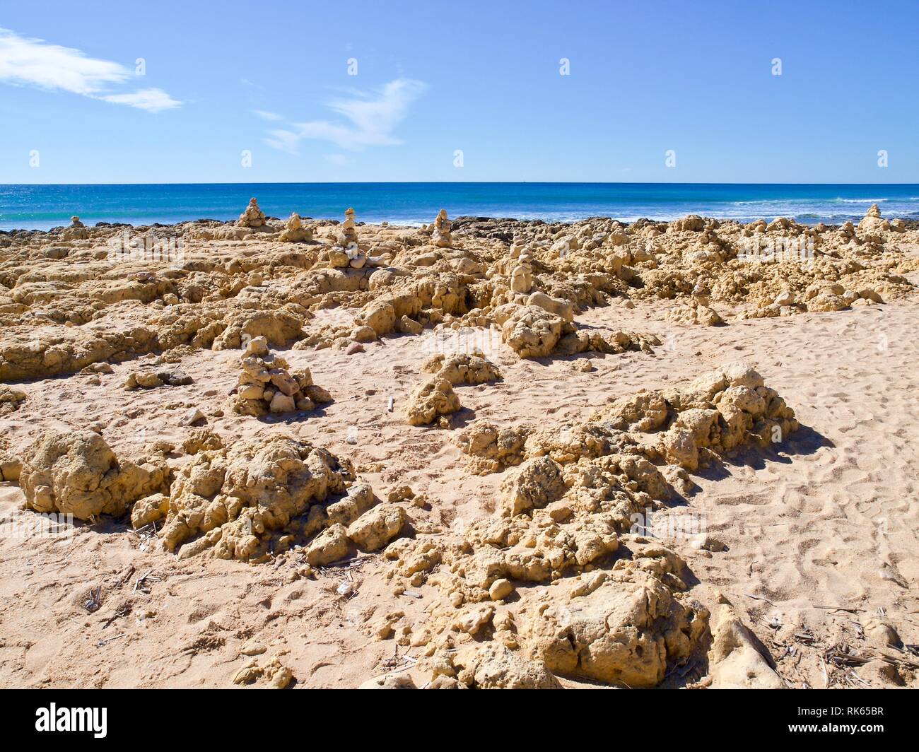 Piles of Stones, pebbles or stack of stones at the beach stand for ...