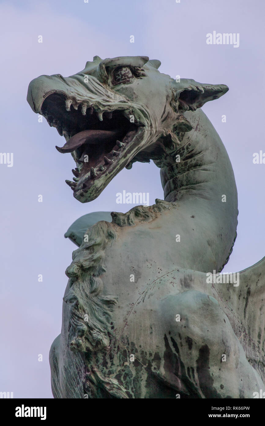 Dragons bridge in ljubljana hi-res stock photography and images - Alamy