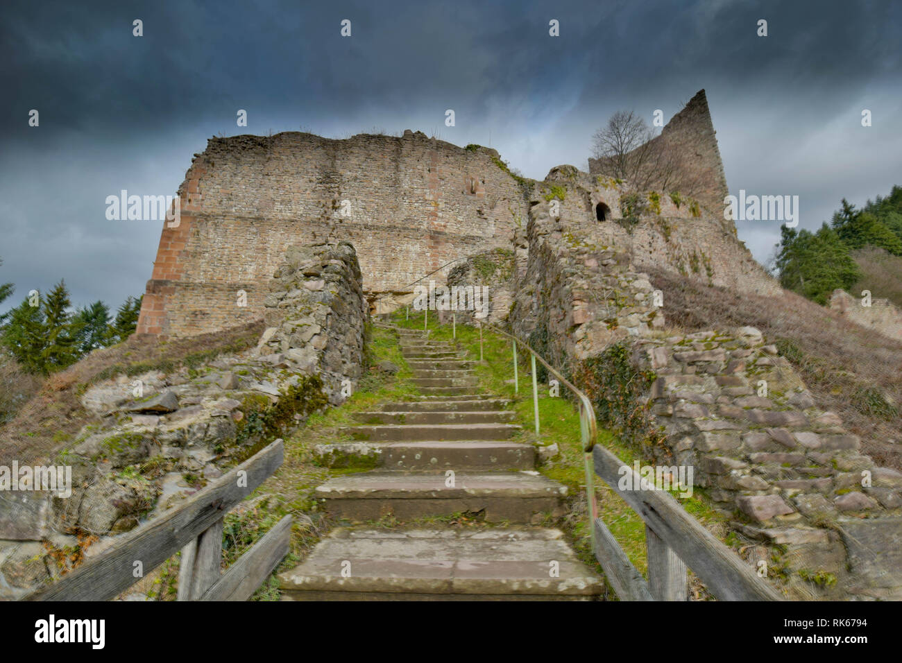 Castle ruin Schauenburg in Oberkirch in the Black Forest in Germany ...