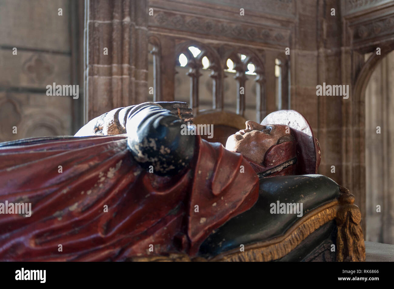 Interior of Winchester Cathedral, Hampshire, England with17th century ...