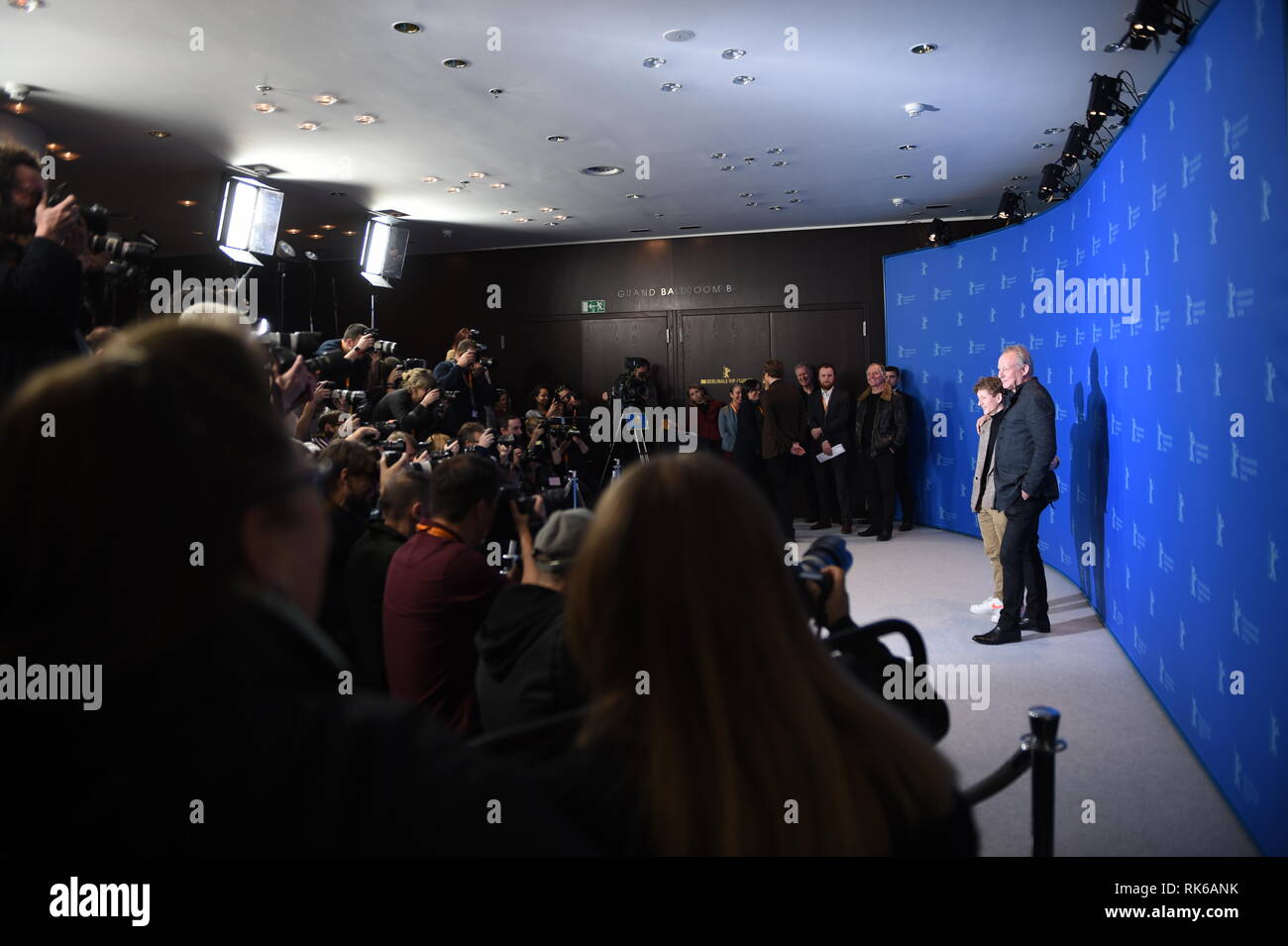 Berlin, Germany. 09th Feb, 2019. 69th Berlinale: Stellan Skarsgård (r ...