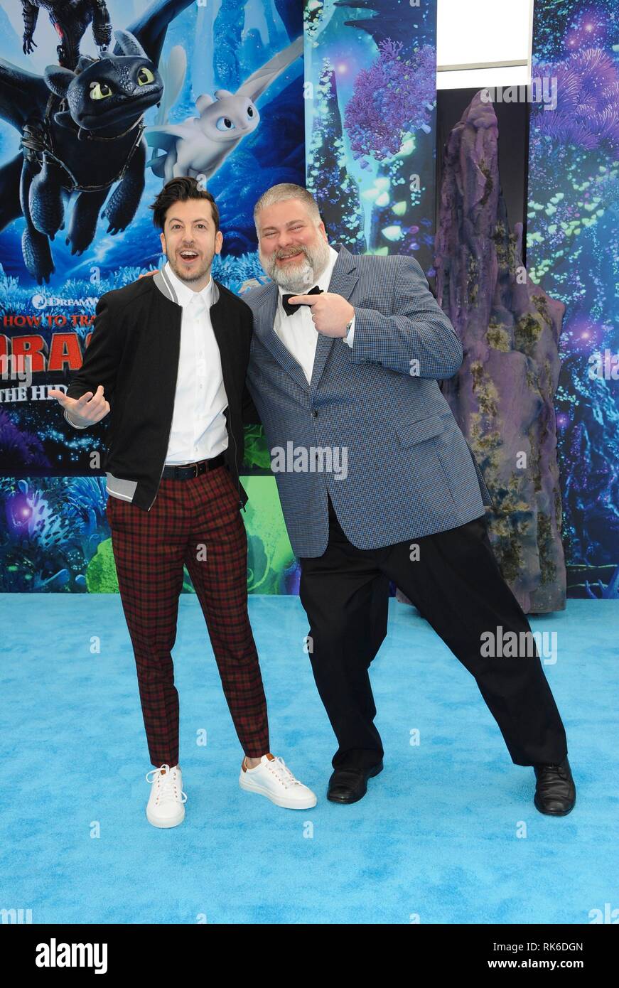 California, USA. 9th Feb, 2019. Christopher Mintz-Plasse, Dean DeBlois ...