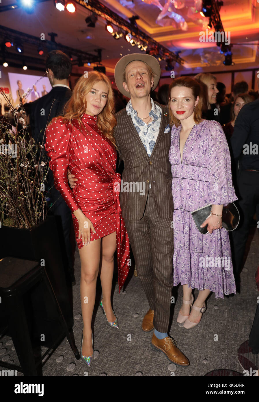 Berlin, Germany. 09th Feb, 2019. 69th Berlinale: Palina Rojinski (l ...