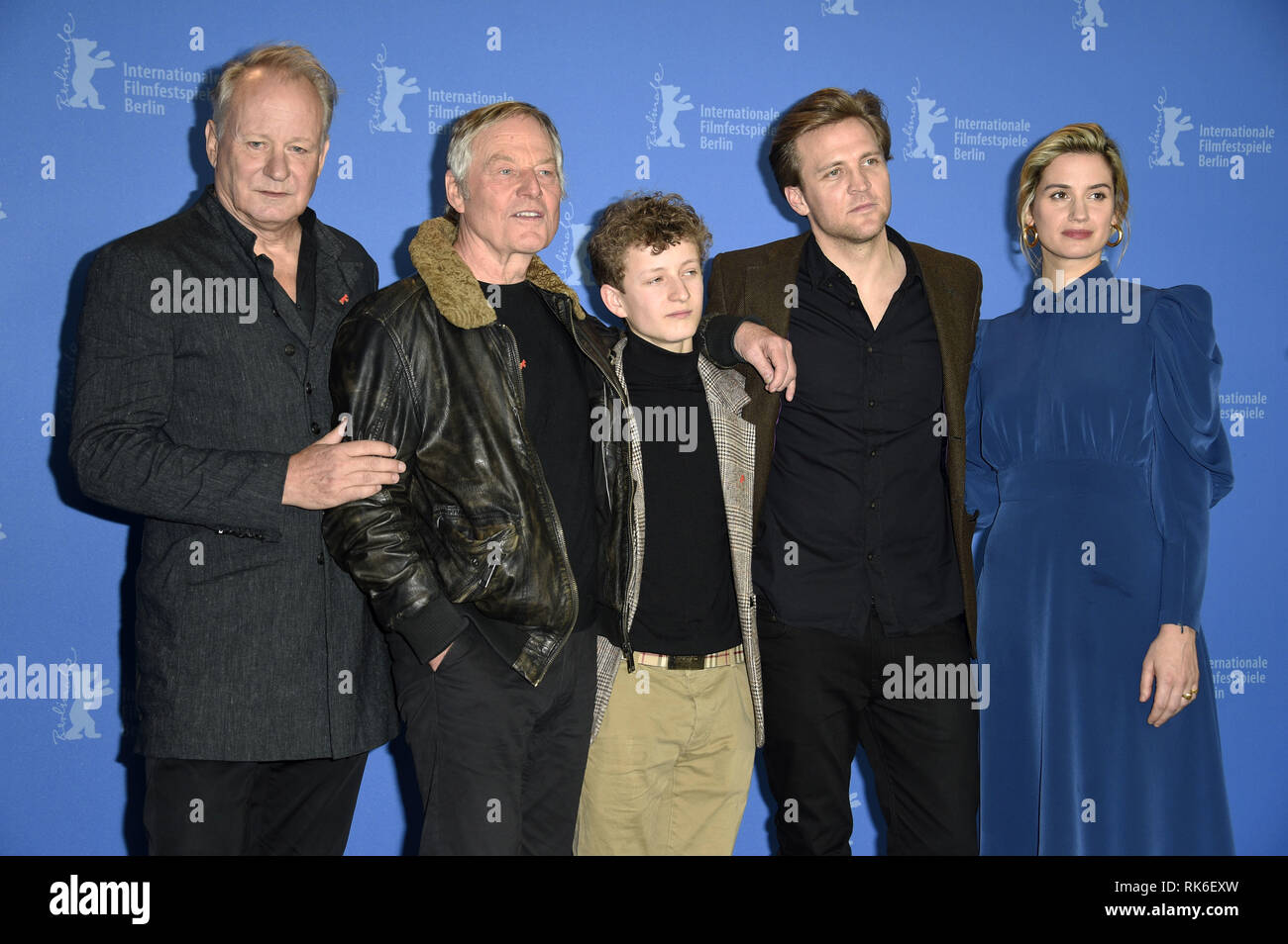 Berlin, Germany. 9th Feb, 2019. Hans Petter Moland, Stellan Skarsgard ...