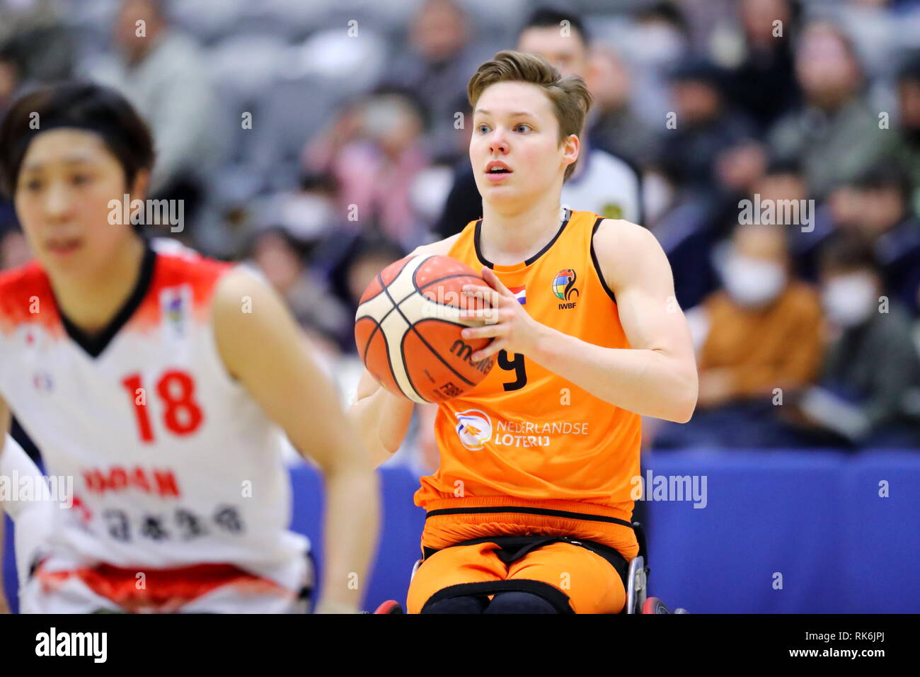 Chiba, Japan. 8th Feb, 2019. Bo Kramer (NED) Wheelchair Basketball ...