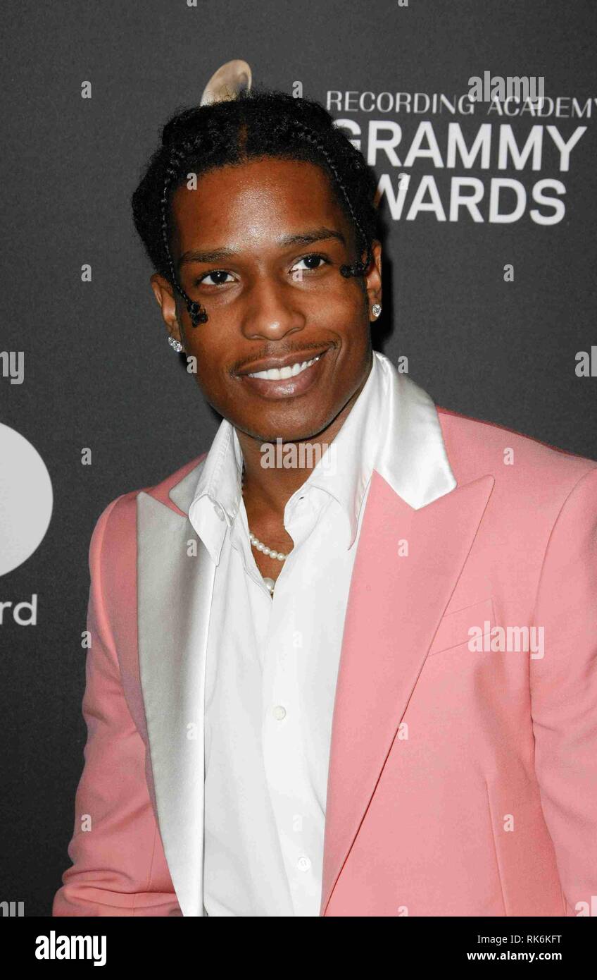 California, USA. 9th Feb 2019. ASAP Rocky at the Clive Davis Pre-Grammy ...