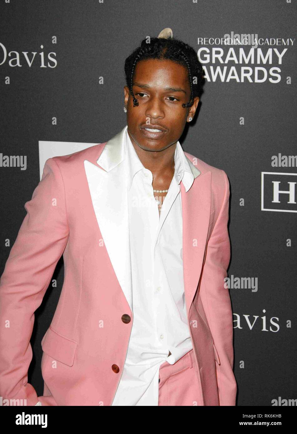 California, USA. 9th Feb 2019. ASAP Rocky at the Clive Davis Pre-Grammy ...