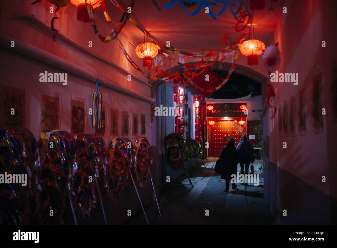 Milan, Italy. 9th Feb, 2019. The Chinese Cultural Center entrance ...