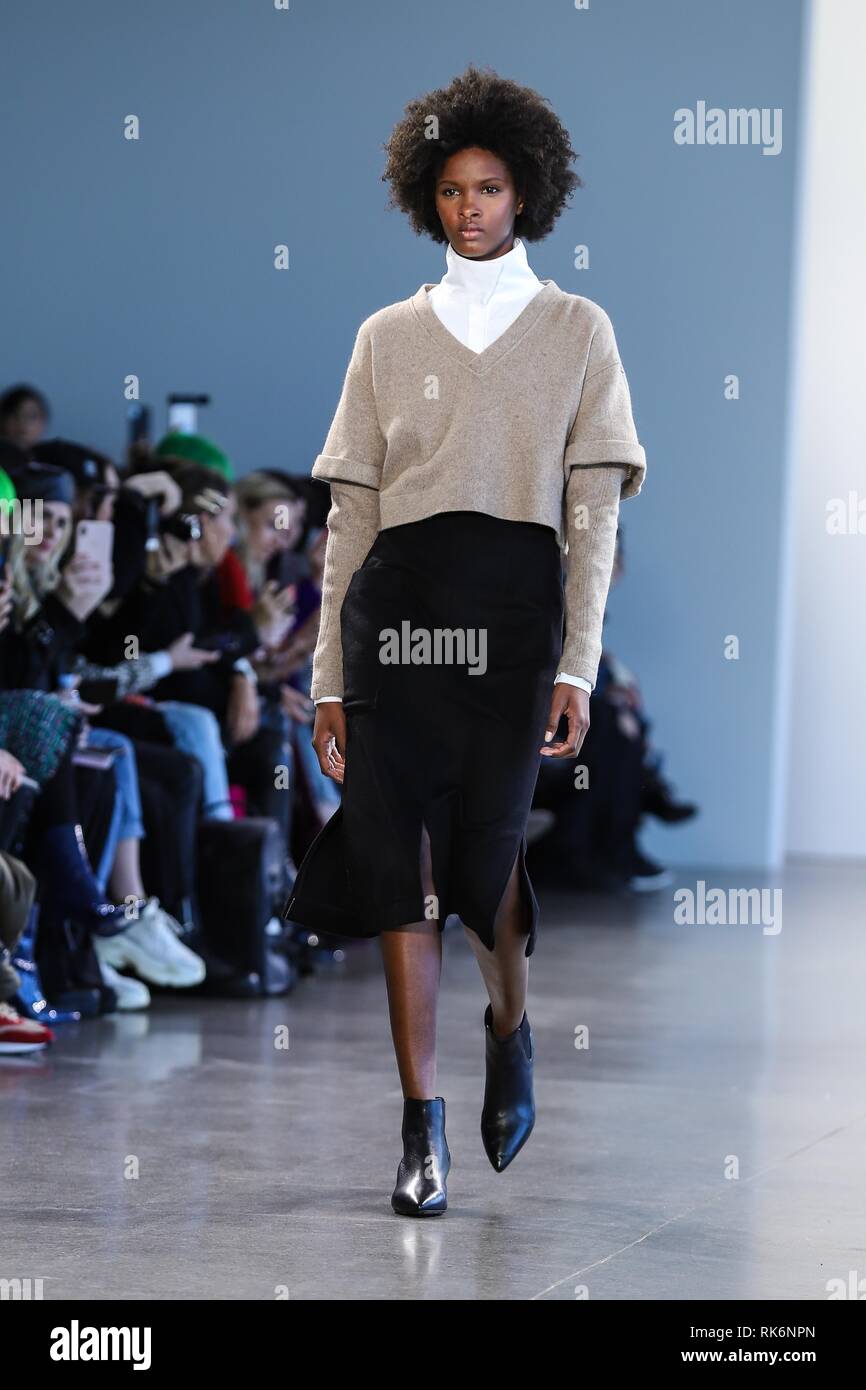 New York, New York, USA. 8th Feb, 2019. Models walk the runway for the ...