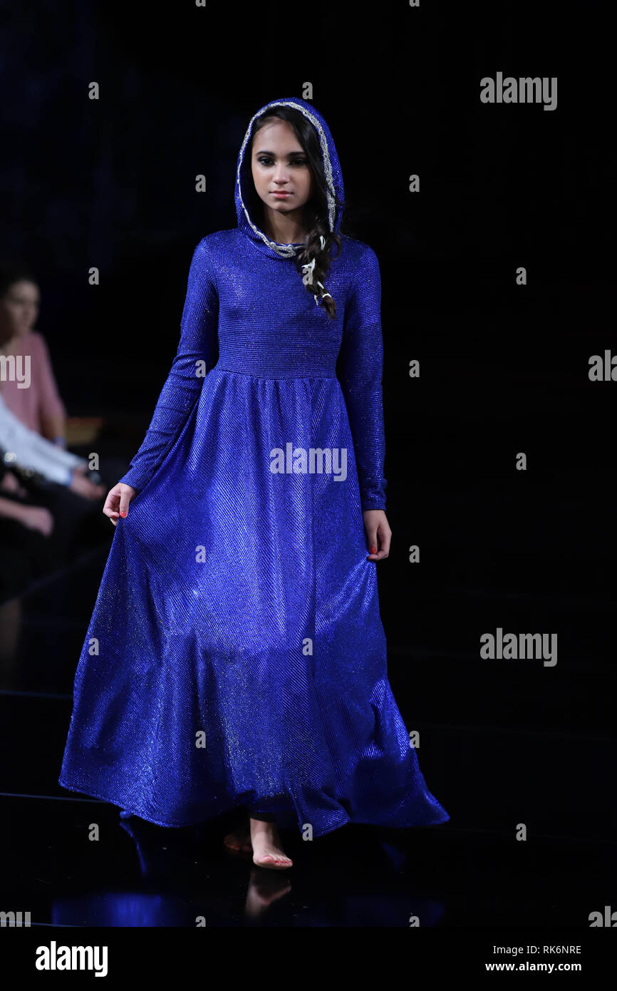 New York, New York, USA. 9th Feb, 2019. A model walks the runway for ...