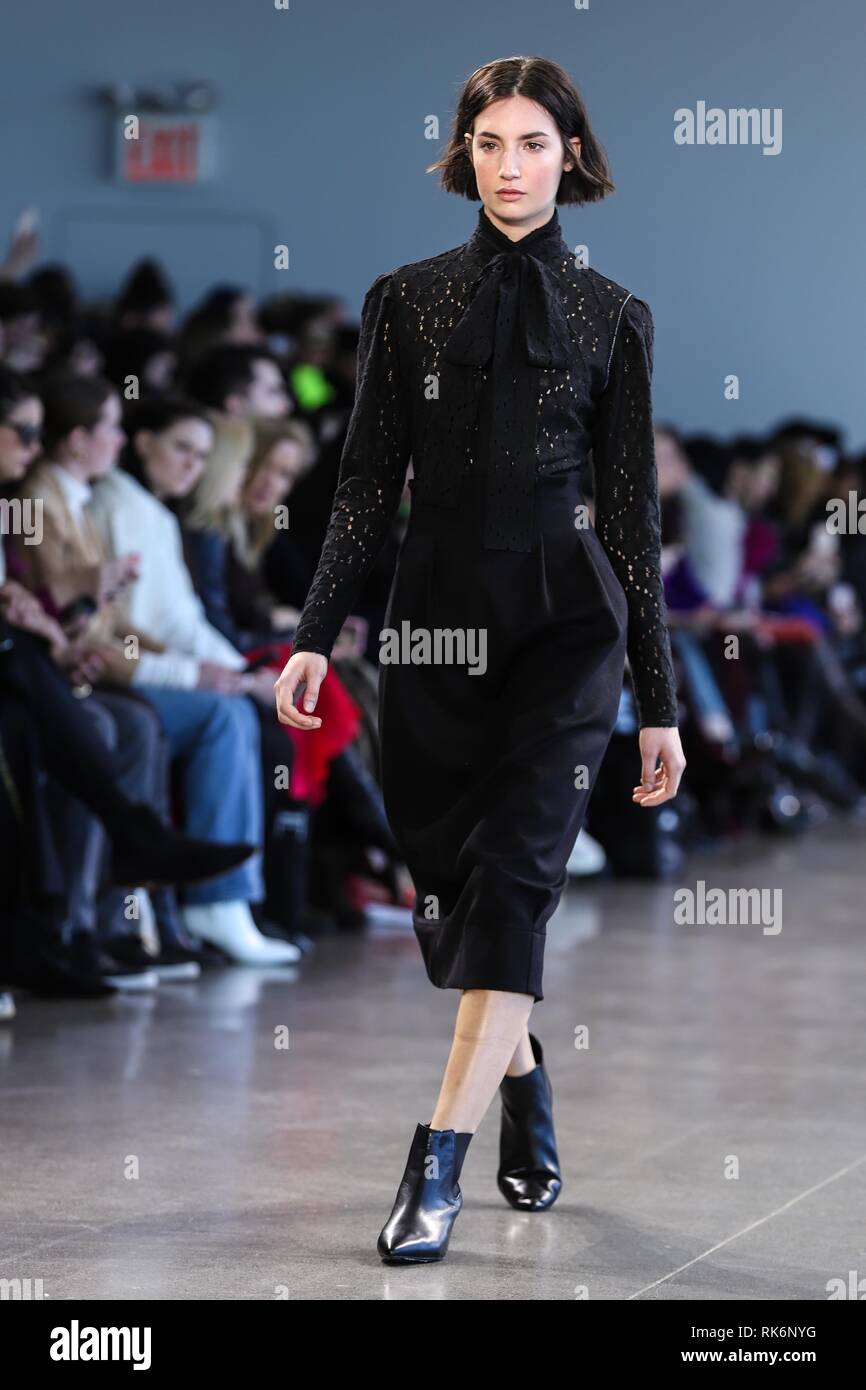 New York, New York, USA. 8th Feb, 2019. Models walk the runway for the ...