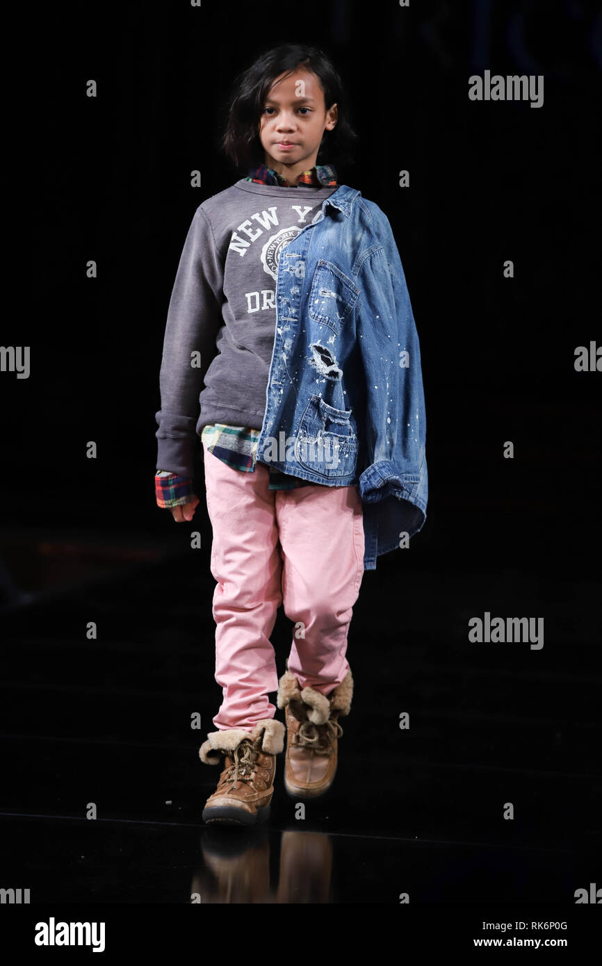 New York, New York, USA. 9th Feb, 2019. A model walks the runway for ...