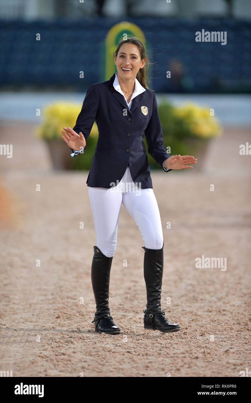Florida, USA. 9th Feb 2019. Jessica Rae Springsteen seen happy and ...