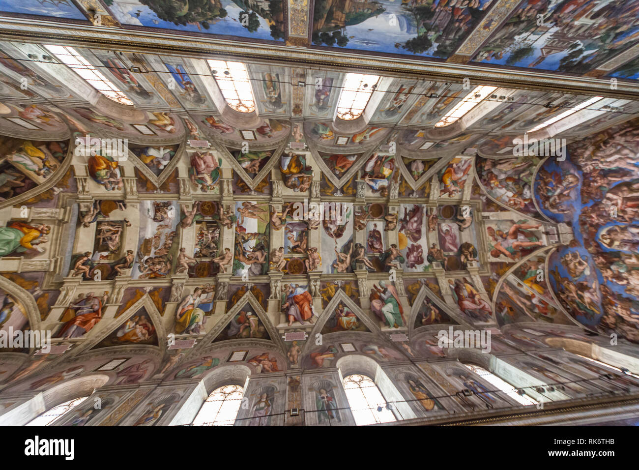 Sistine Chapel ceilings, Rome, Italy Stock Photo - Alamy