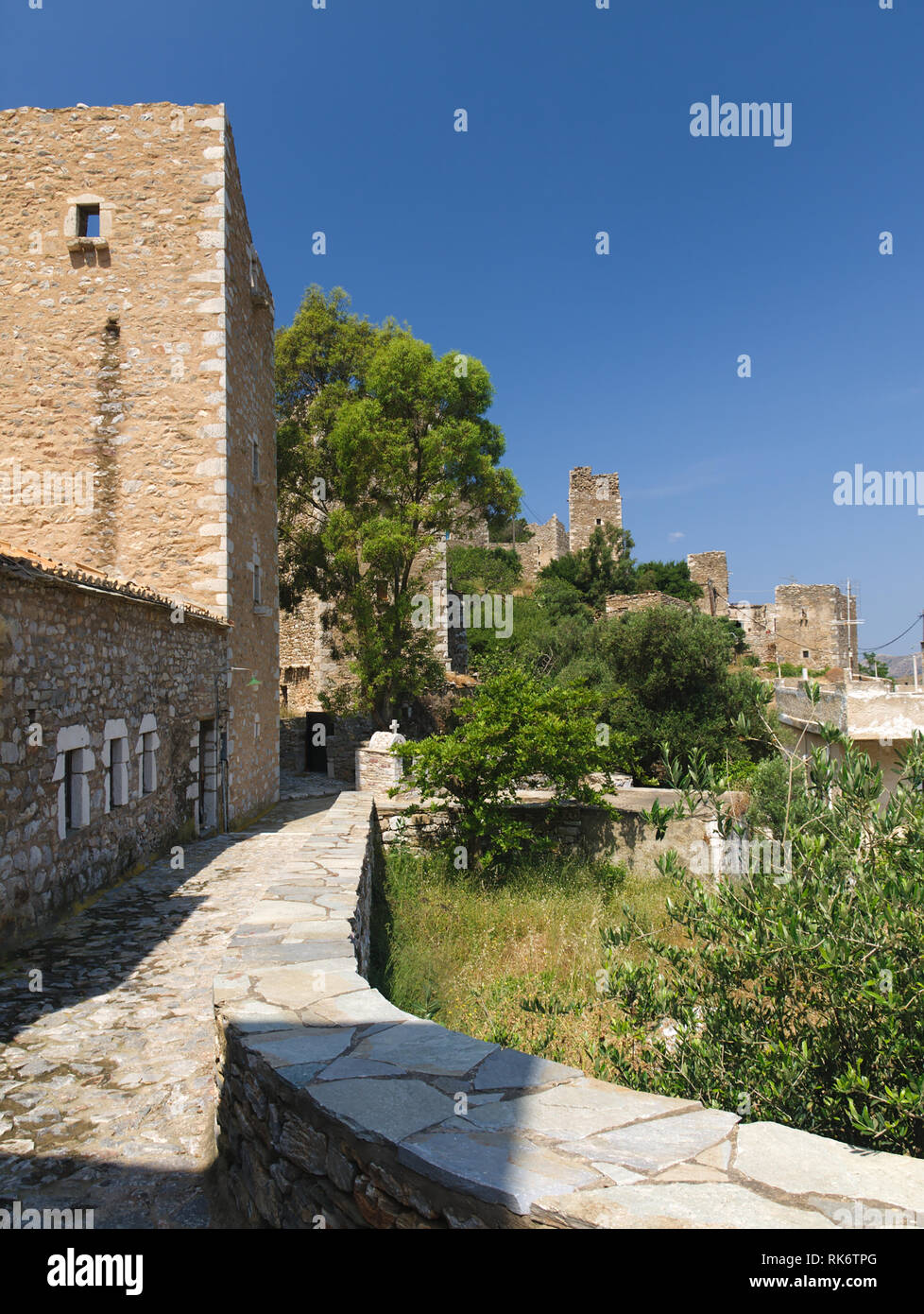 Old tower housed in Areopoli, Mani, Greece Stock Photo - Alamy
