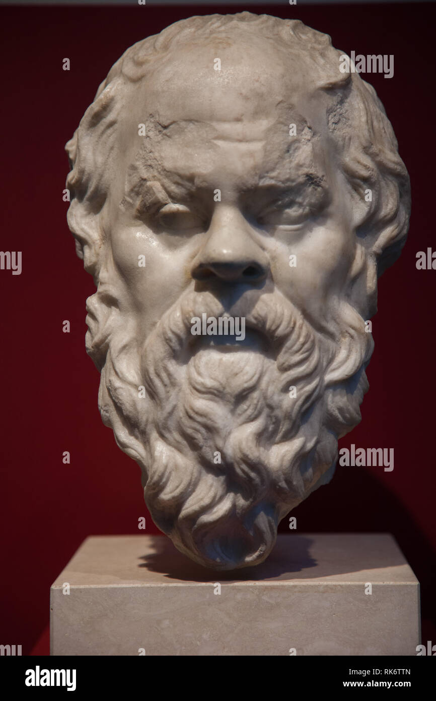 Sculpture of Socrates in the Palazzo Massimo, National Museum of Rome ...