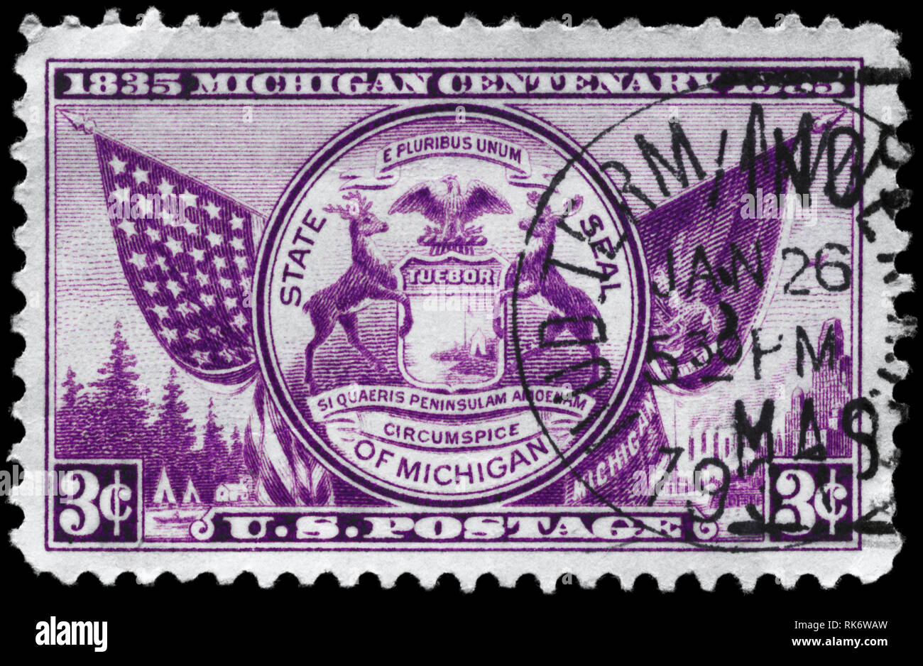 Michigan stamp hi-res stock photography and images - Alamy