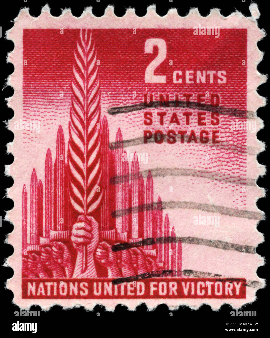 USA - CIRCA 1943: A Stamp printed in USA shows the Allegory of Victory ...