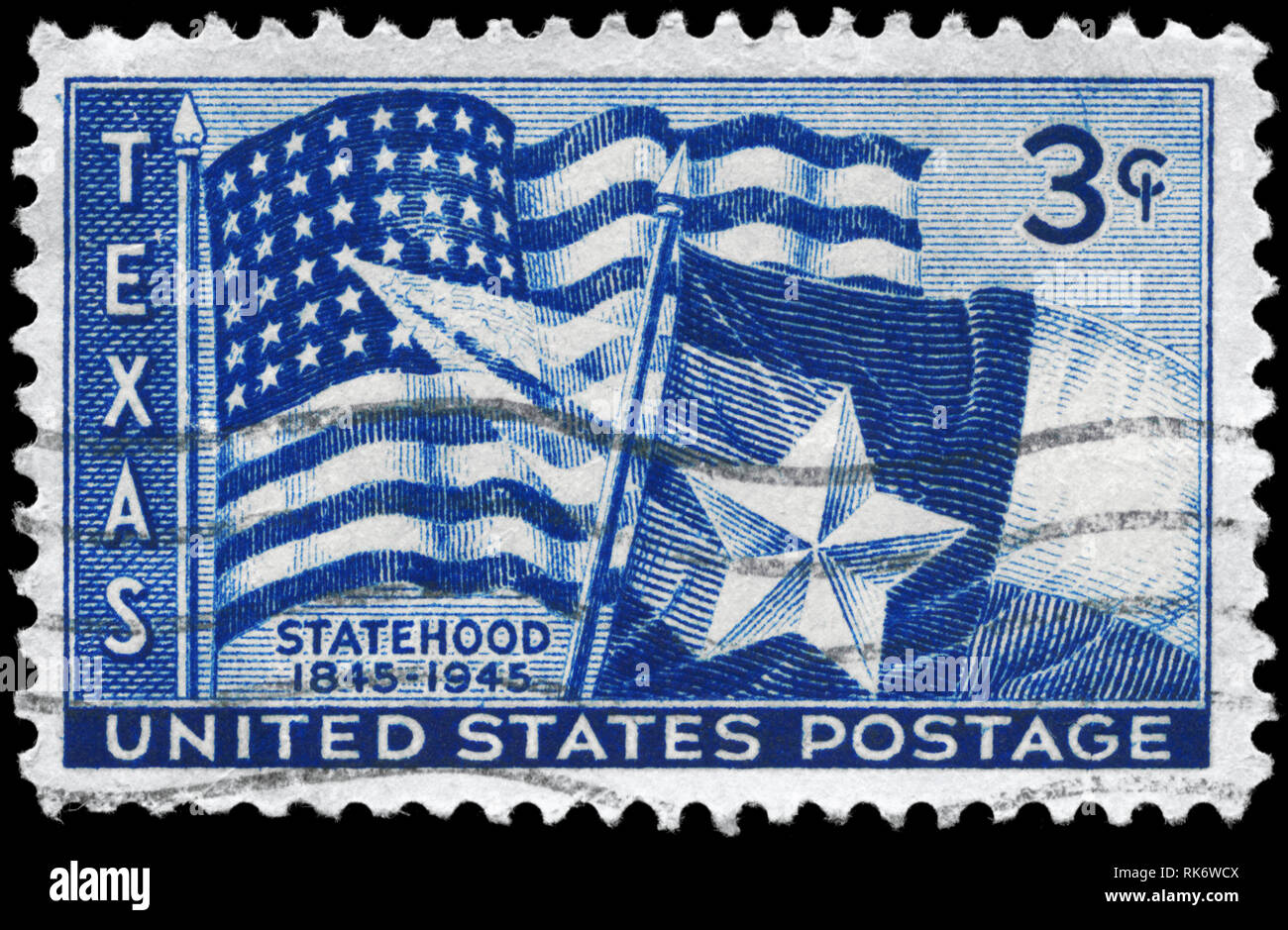 USA - CIRCA 1945: A Stamp printed in USA devoted to Texas Statehood ...