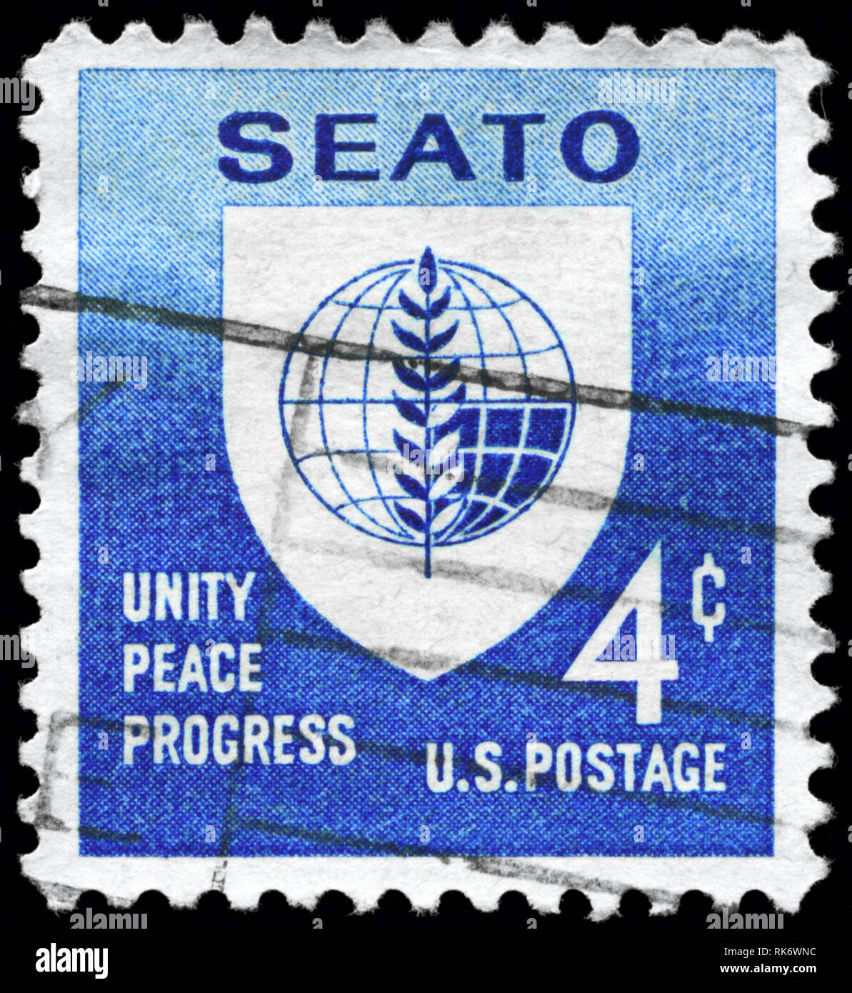 USA - CIRCA 1960: A Stamp printed in USA shows the SEATO Emblem, with ...