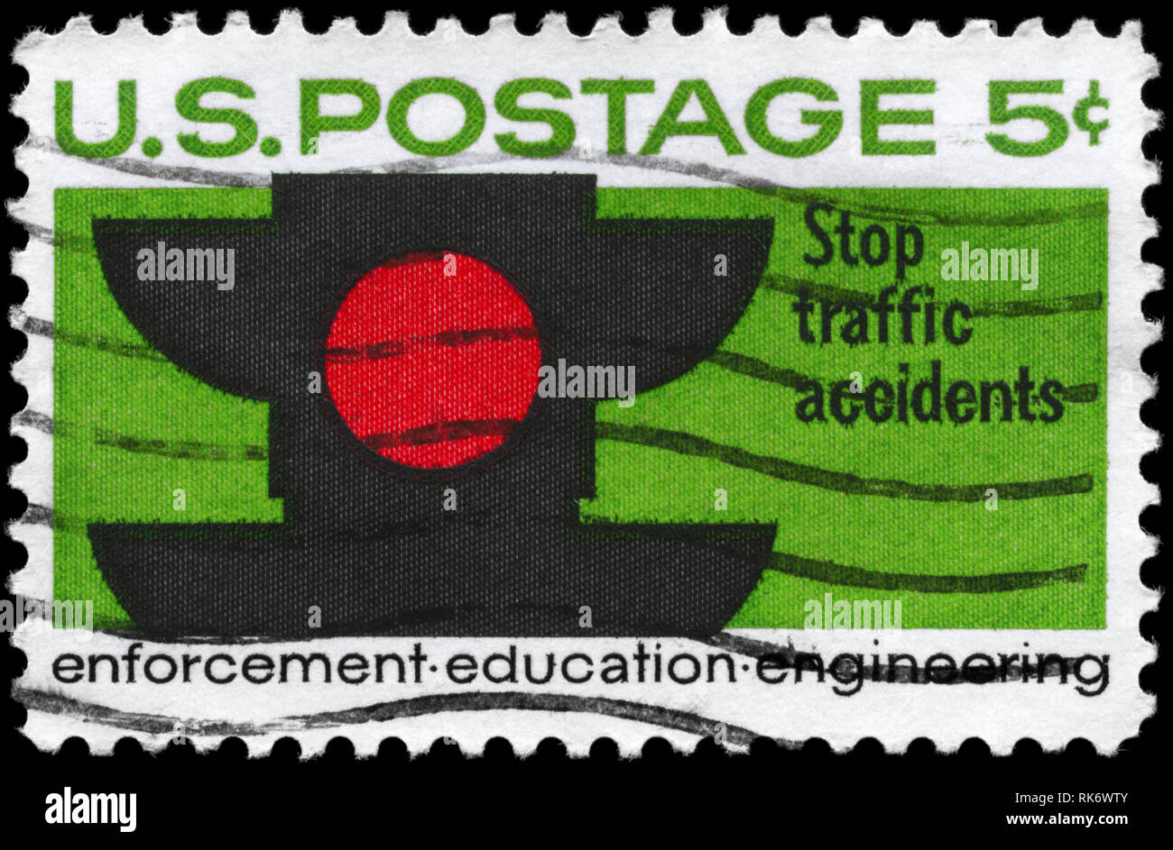 USA - CIRCA 1965: A Stamp printed in USA shows the Traffic Signal ...