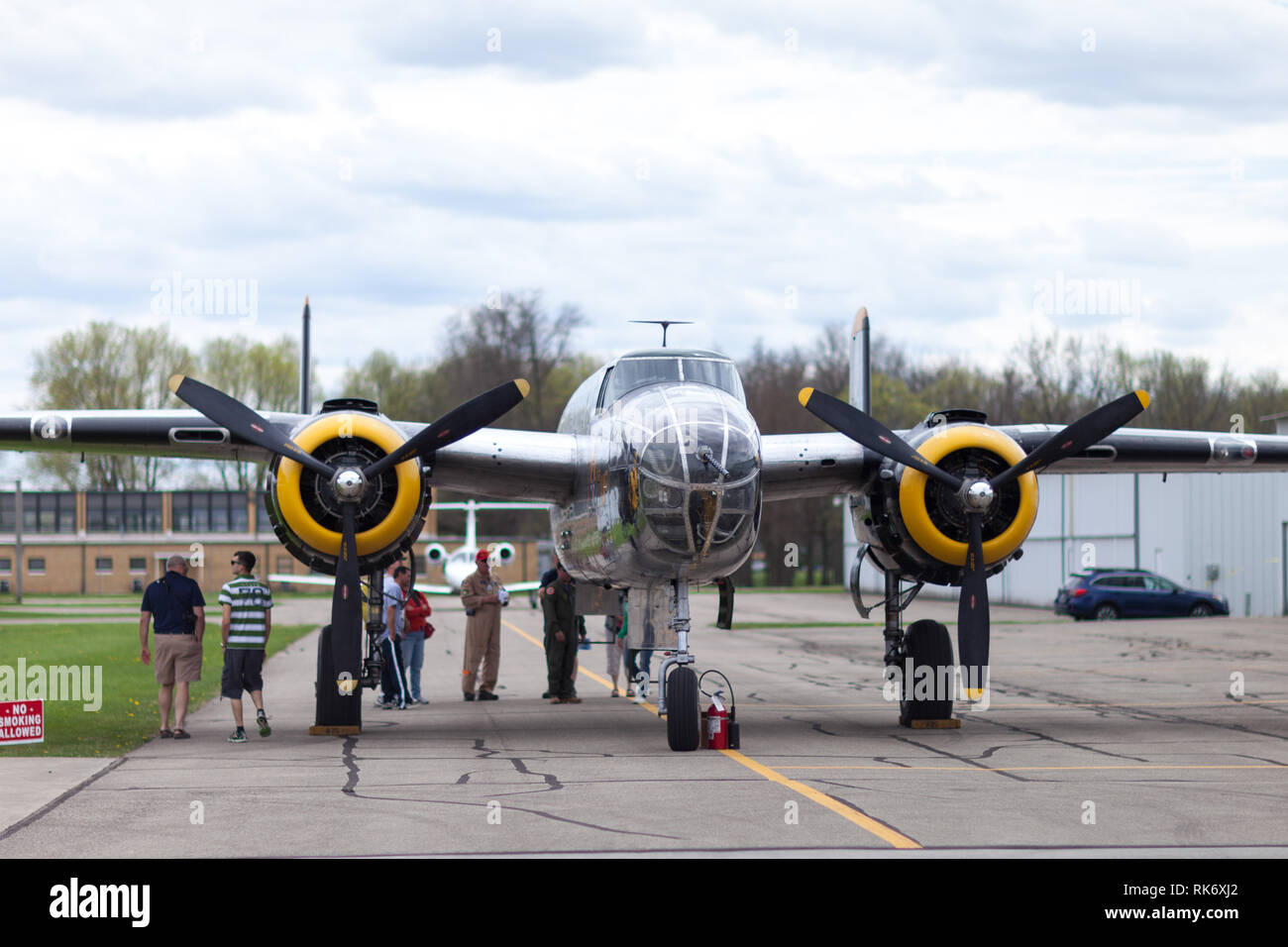Urbana, Ohio, USA - April 16, 2017: Doolittle Raiders B-25 Gathering, B ...