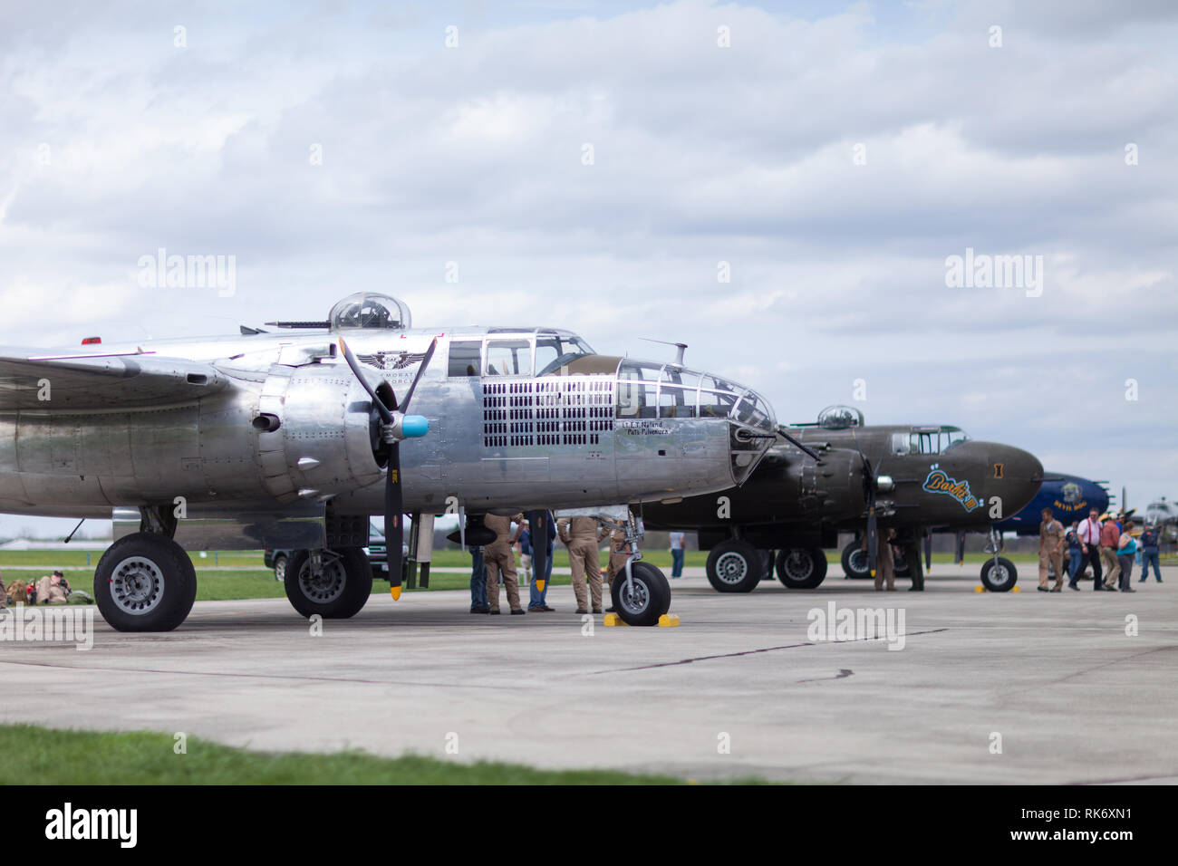 Urbana, Ohio, USA - April 16, 2017: Doolittle Raiders B-25 Gathering, B ...