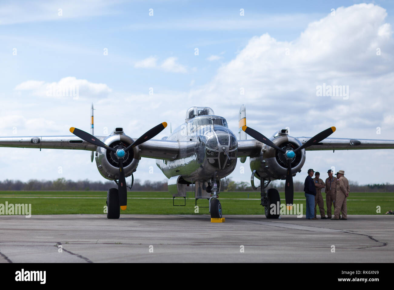 Urbana, Ohio, USA - April 16, 2017: Doolittle Raiders B-25 Gathering, B ...