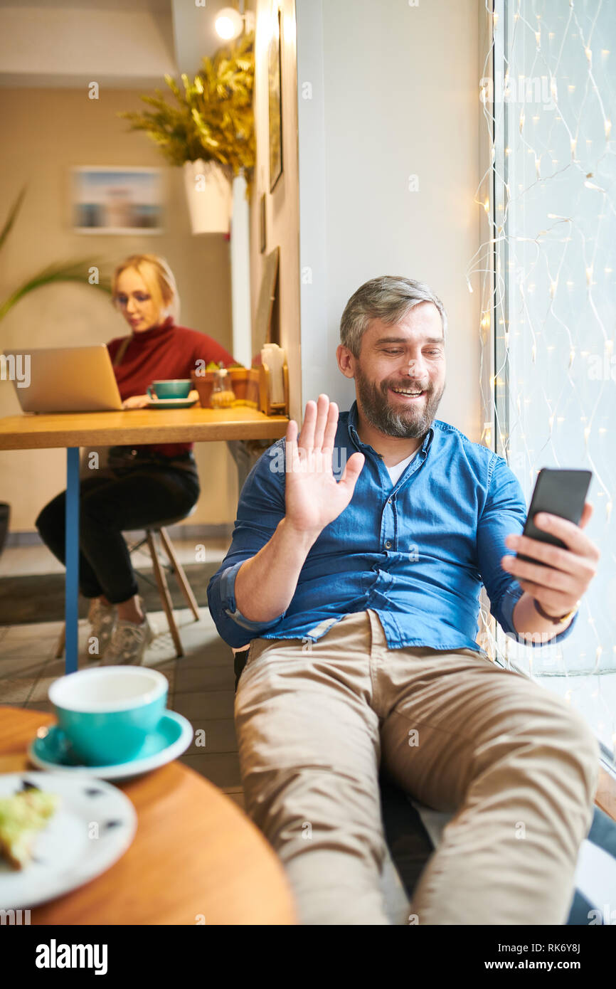 Hello person hi-res stock photography and images - Alamy