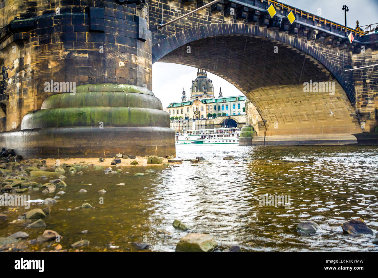 Augustus bridge, Dresden Stock Photo - Alamy