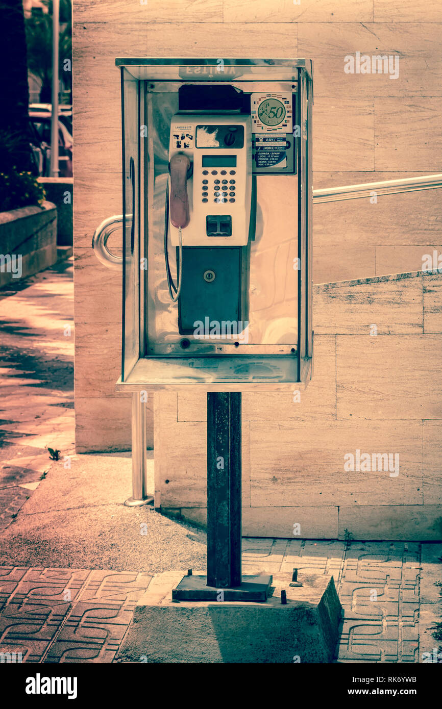 Old fashioned phone box hi-res stock photography and images - Alamy