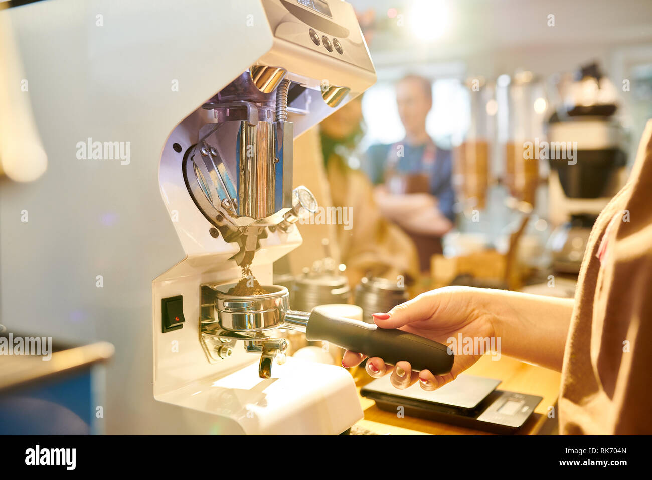Making coffee powder Stock Photo - Alamy