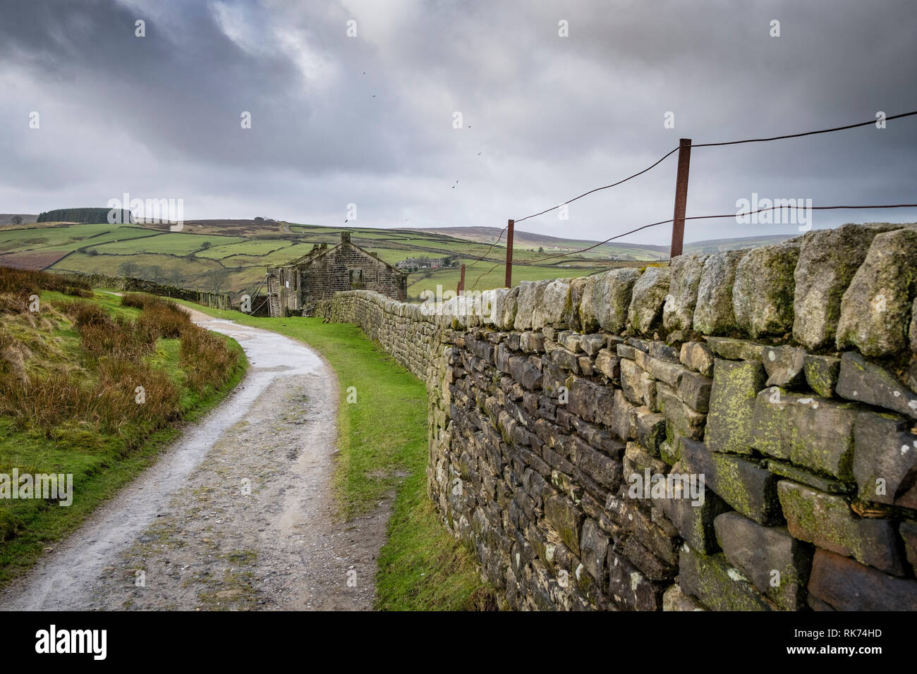 Haworth moor road hi-res stock photography and images - Alamy