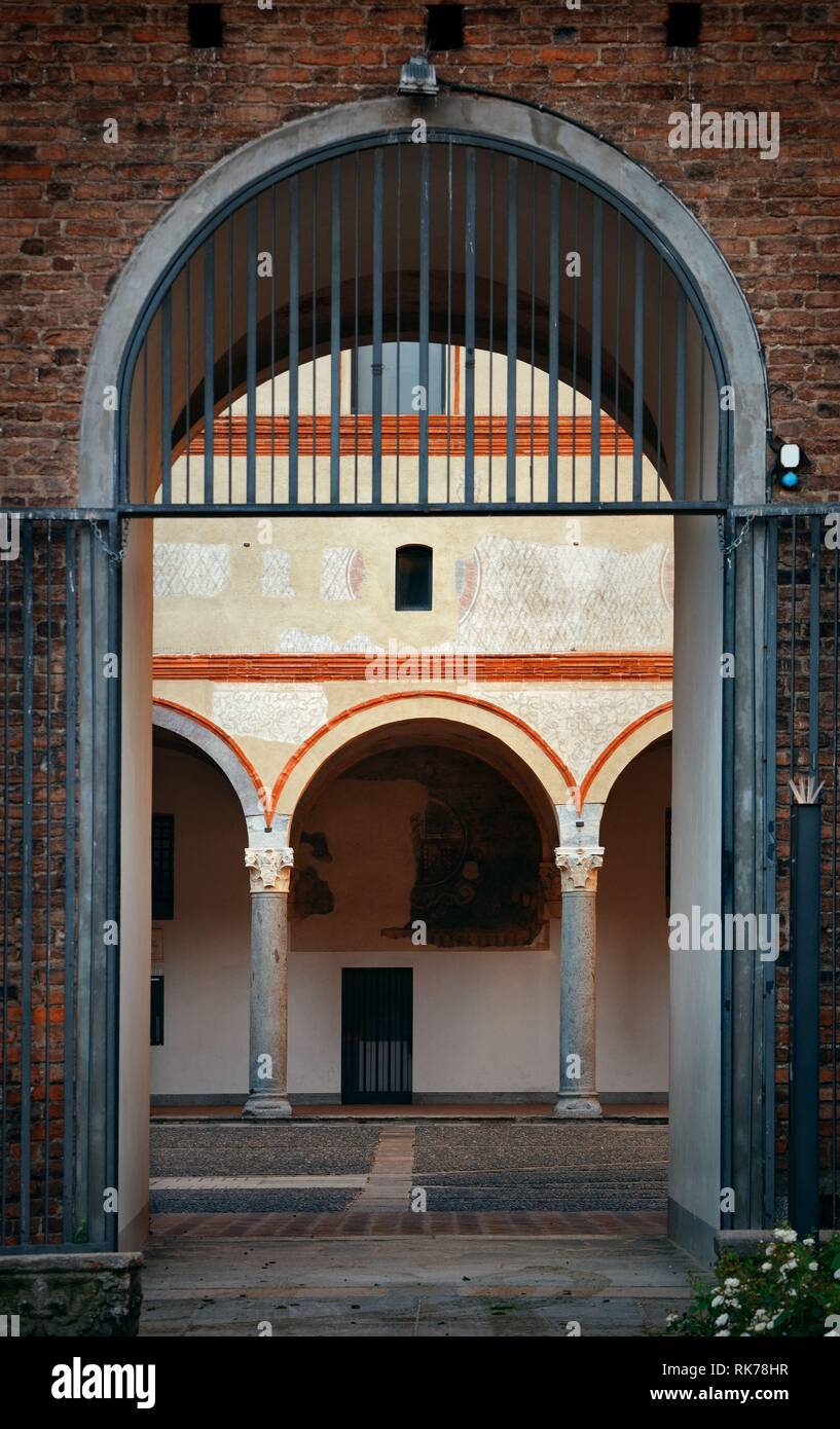 Archway in Landmark Sforza Castle in Milan, Italy Stock Photo - Alamy