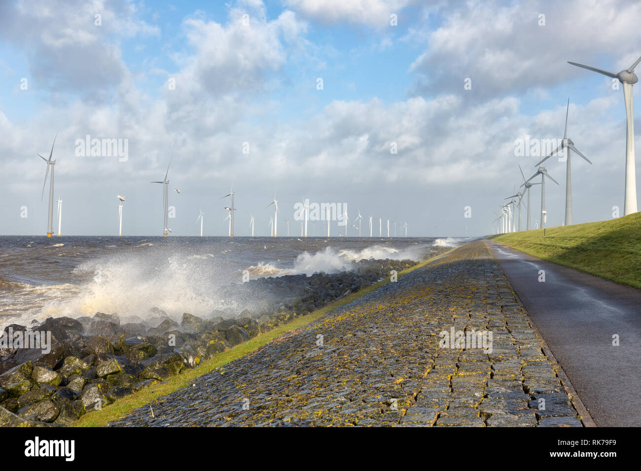 Offshore wind turbine storm wave hi-res stock photography and images ...