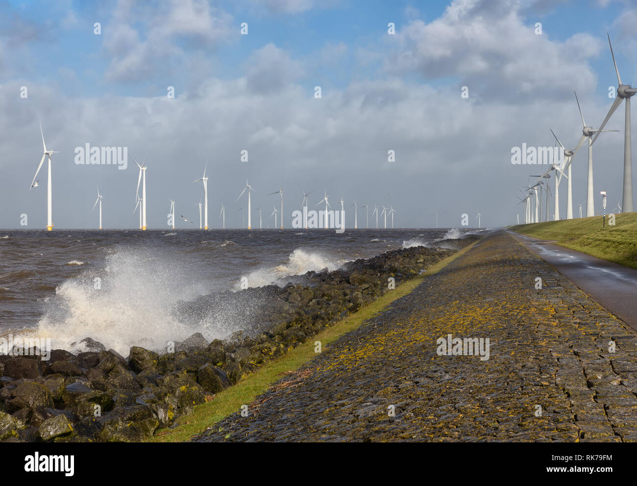 Offshore wind turbine storm wave hi-res stock photography and images ...