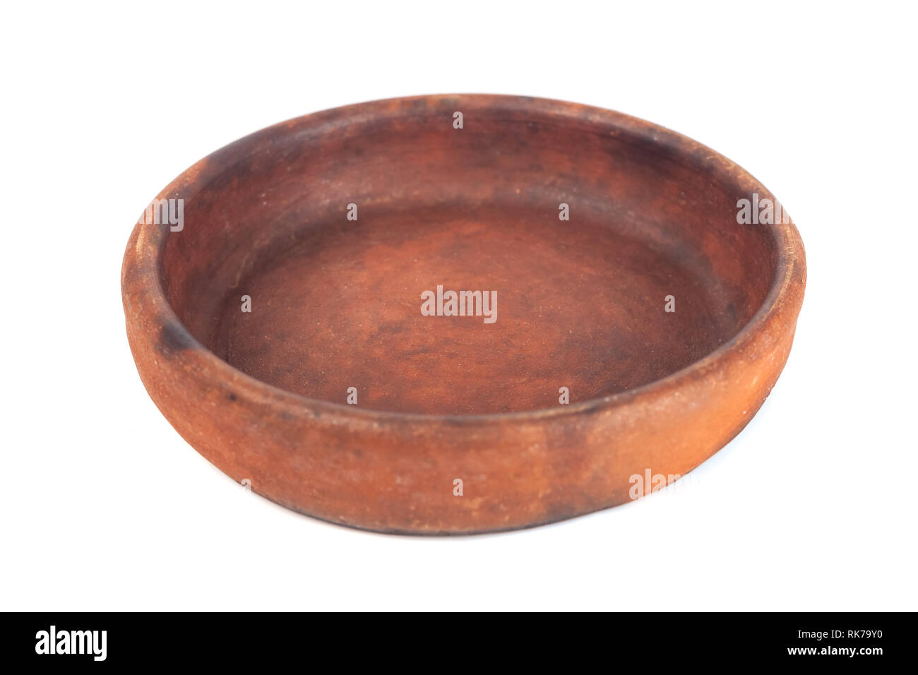ketsi, georgian traditional clay pot for cooking food on white ...