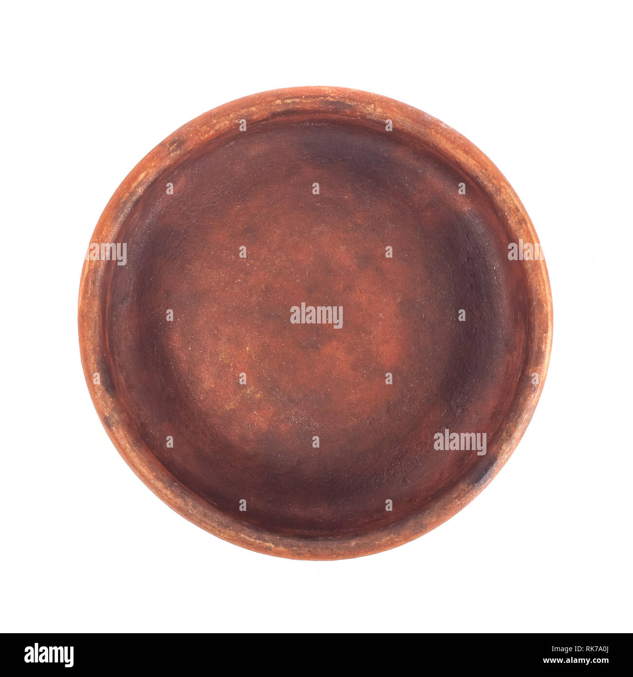 ketsi, georgian traditional clay pot for cooking food on white ...