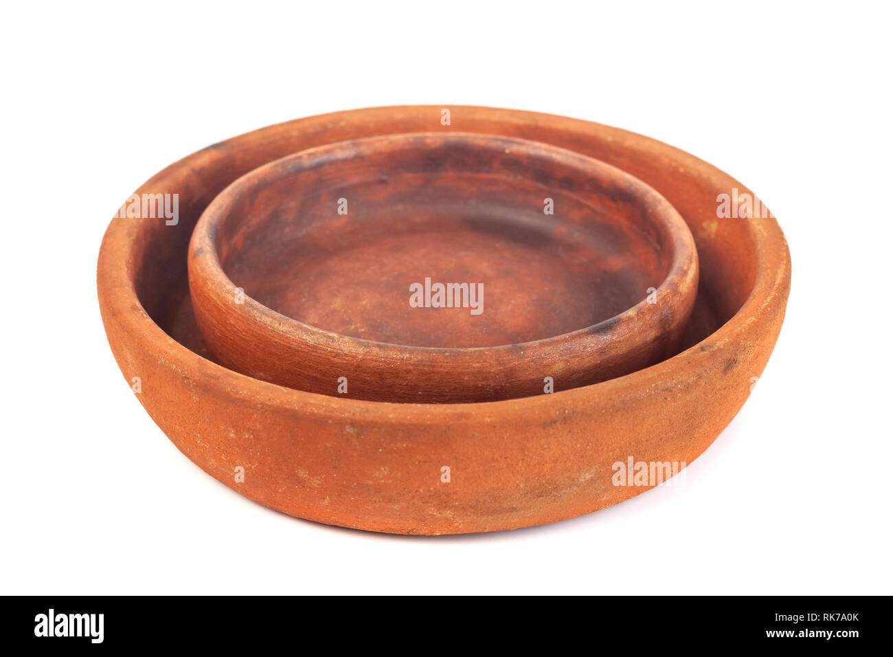 ketsi, georgian traditional clay pot for cooking food on white ...