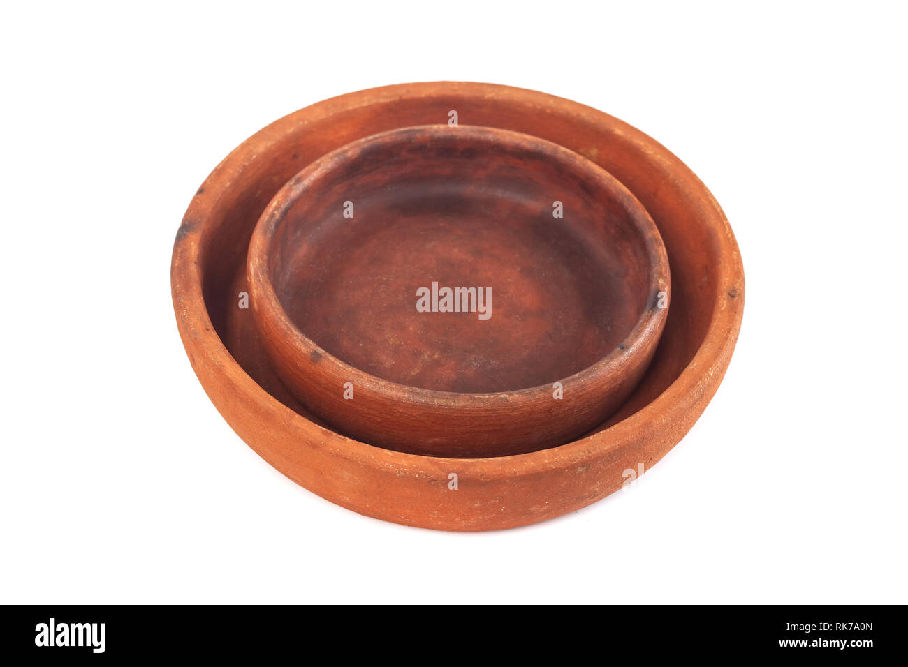 ketsi, georgian traditional clay pot for cooking food on white ...